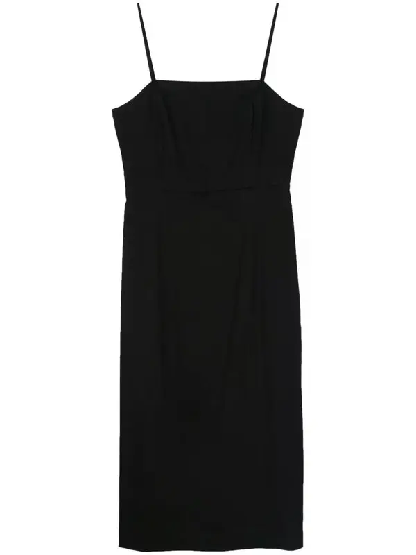 Theory Sleeveless A-line Midi Dress - Black