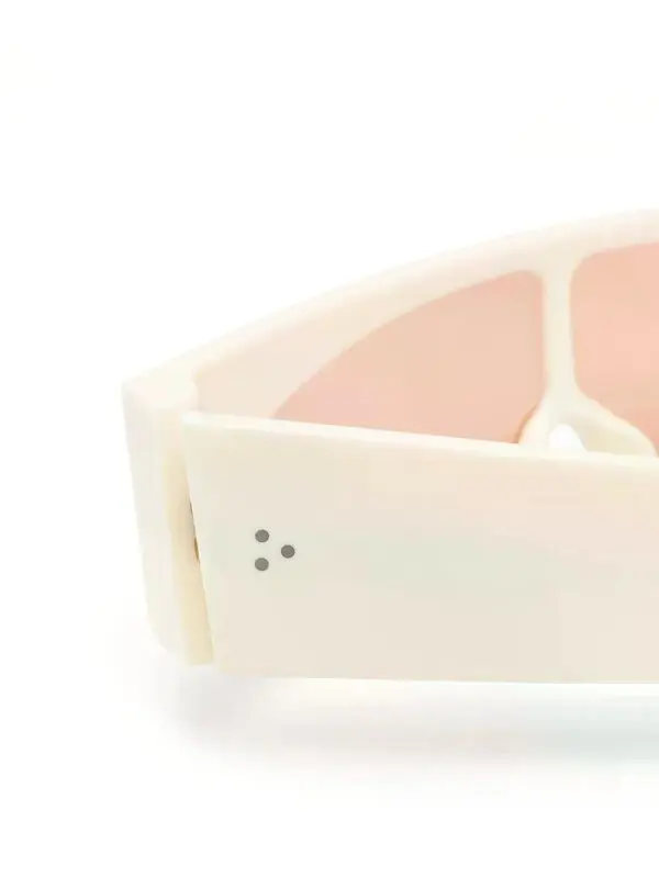 Rick Owens Gene Rectangle-frame Sunglasses - Neutrals