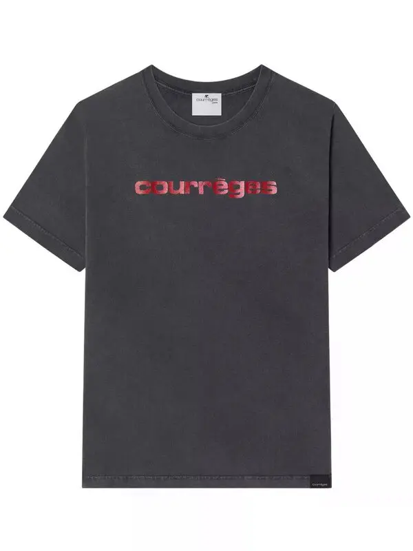 COURREGES Logo-print T-shirt