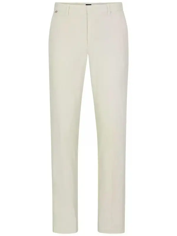 BOSS Mid-rise Slim-cut Trousers - Neutrals