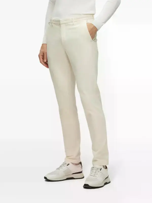 BOSS Mid-rise Slim-cut Trousers - Neutrals