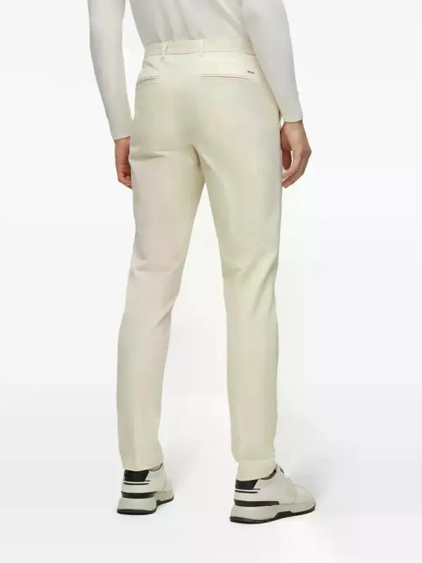 BOSS Mid-rise Slim-cut Trousers - Neutrals