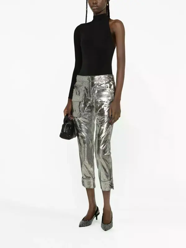 Isabel Marant Étoile Ciane Metallic Cropped Trousers