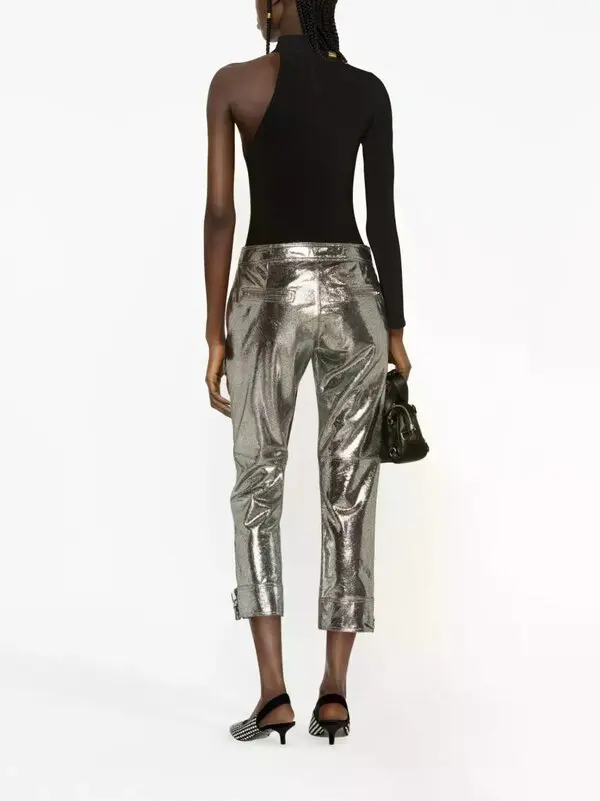 Isabel Marant Étoile Ciane Metallic Cropped Trousers
