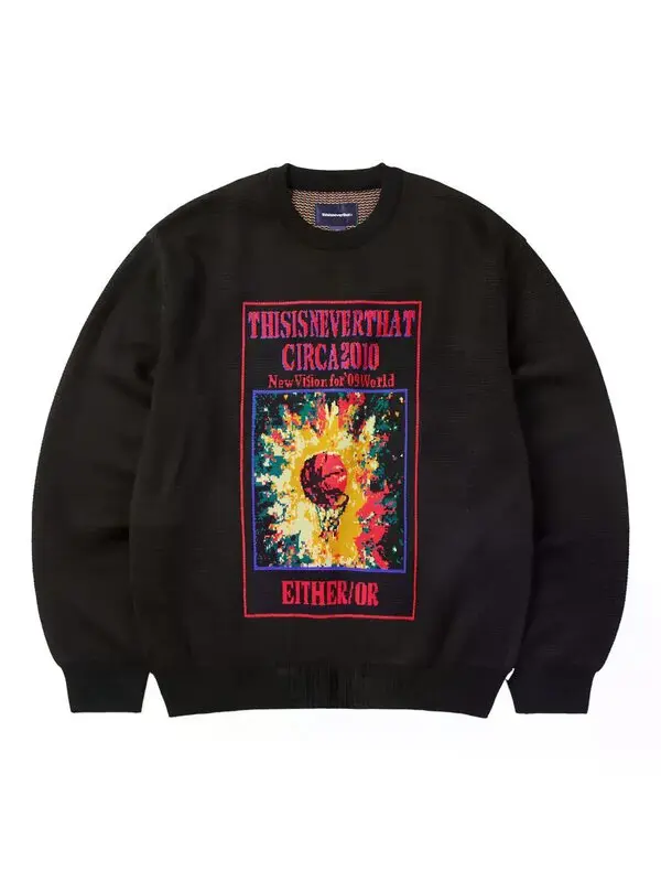 THISISNEVERTHAT Crew Neck Drop Shoulder Sweater