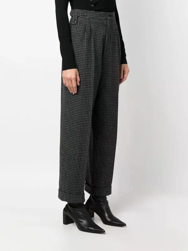 Nanushka Houndstooth Pattern Cropped Trousers