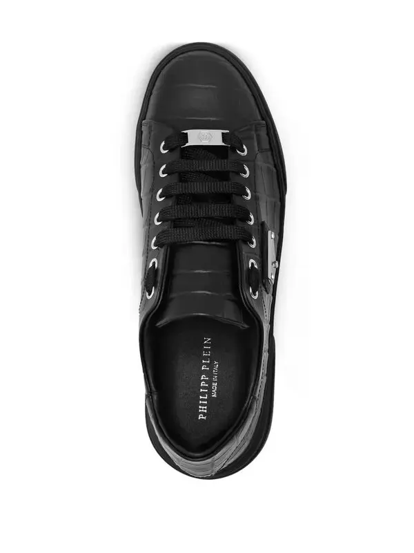 Philipp Plein Crocodile-effect Lace-up Sneakers