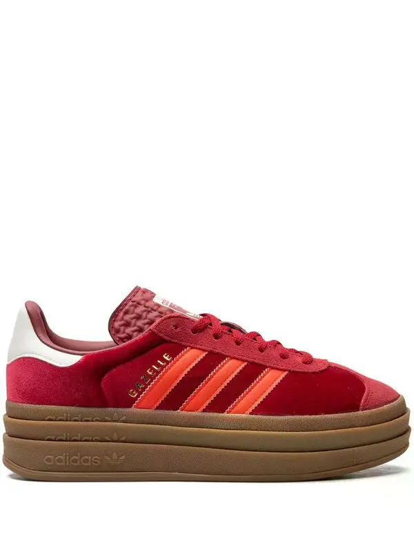 Adidas Gazelle Bold Velvet Pack Sneakers - Red
