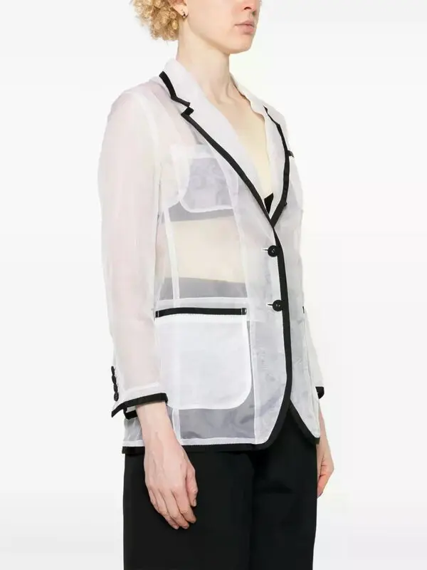 Thom Browne Semi-sheer Organza Blazer