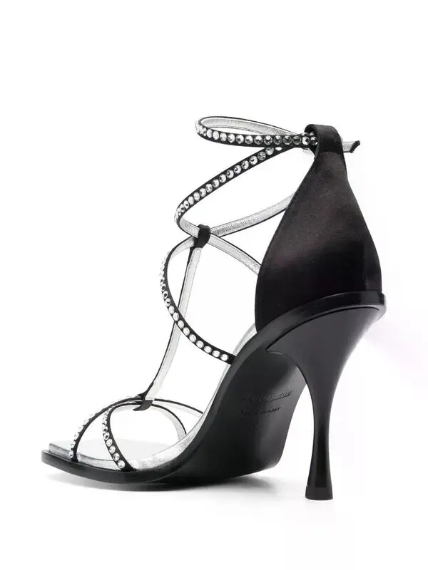 Dsquared2 Crystal-embellished Square-toe Stiletto Sandals
