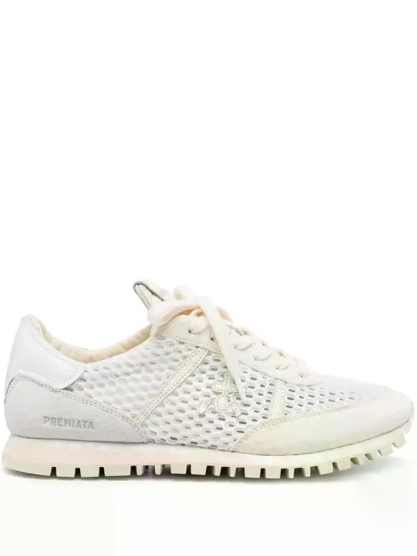 Premiata Calf Suede And Mesh Lace-up Sneakers