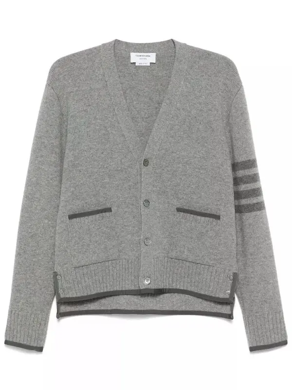 Thom Browne Milano Stitch Merino Wool V-neck Cardigan