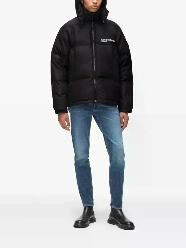 Karl Lagerfeld Padded Hooded Jacket - Black