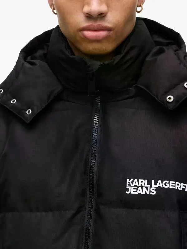 Karl Lagerfeld Padded Hooded Jacket - Black
