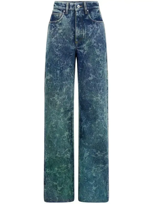 Rabanne Washed Wide-leg Jeans - Blue
