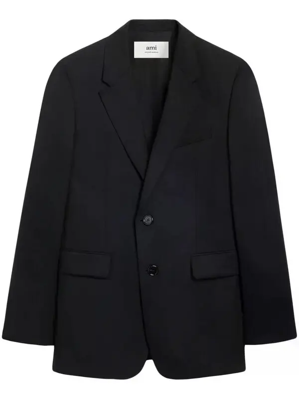 AMI Paris Single-breasted Virgin Wool Blazer