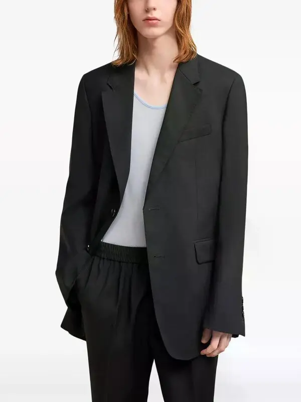 AMI Paris Single-breasted Virgin Wool Blazer