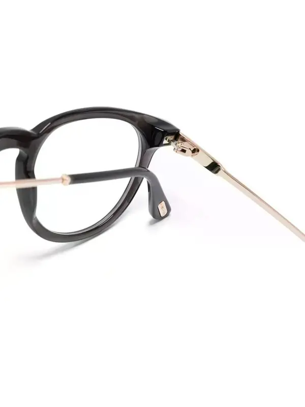 TOM FORD Logo-engraved Round-frame Glasses