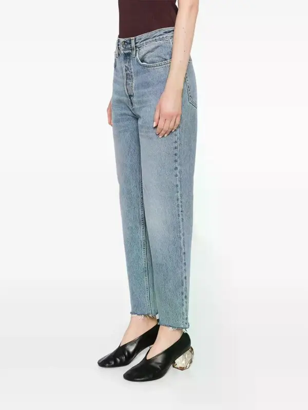 TOTEME Whiskering Effect Straight Leg Jeans