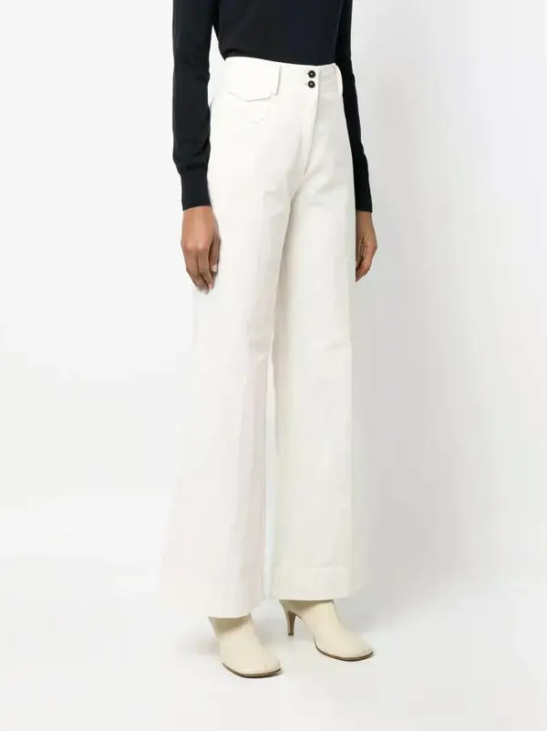 FORTE_FORTE High-waist Flared Trousers