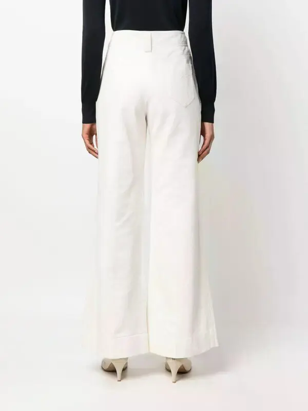 FORTE_FORTE High-waist Flared Trousers