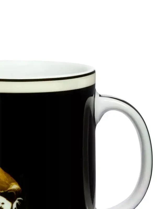 Dolce & Gabbana Leopard-print Porcelain Mug - Black