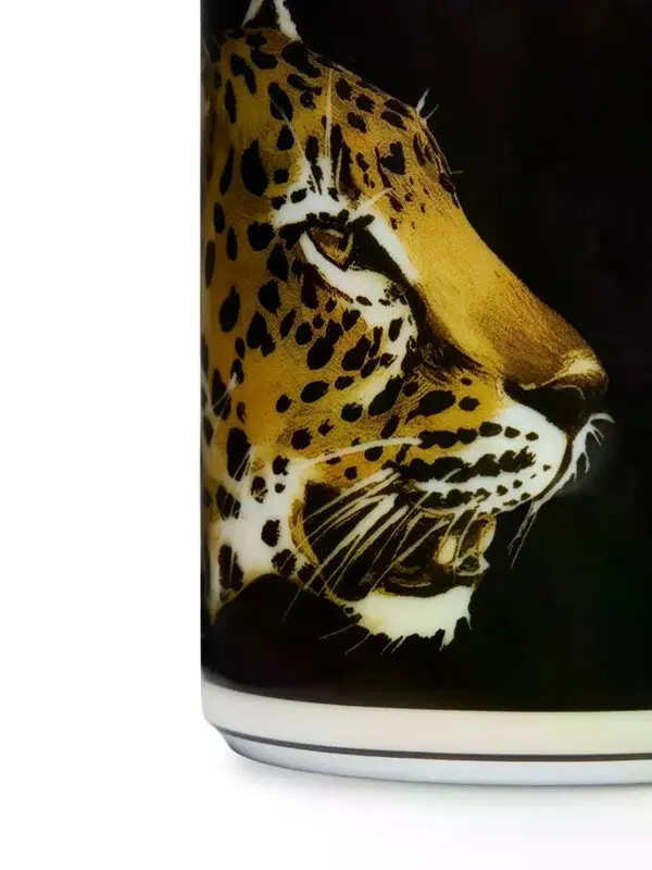 Dolce & Gabbana Leopard-print Porcelain Mug - Black