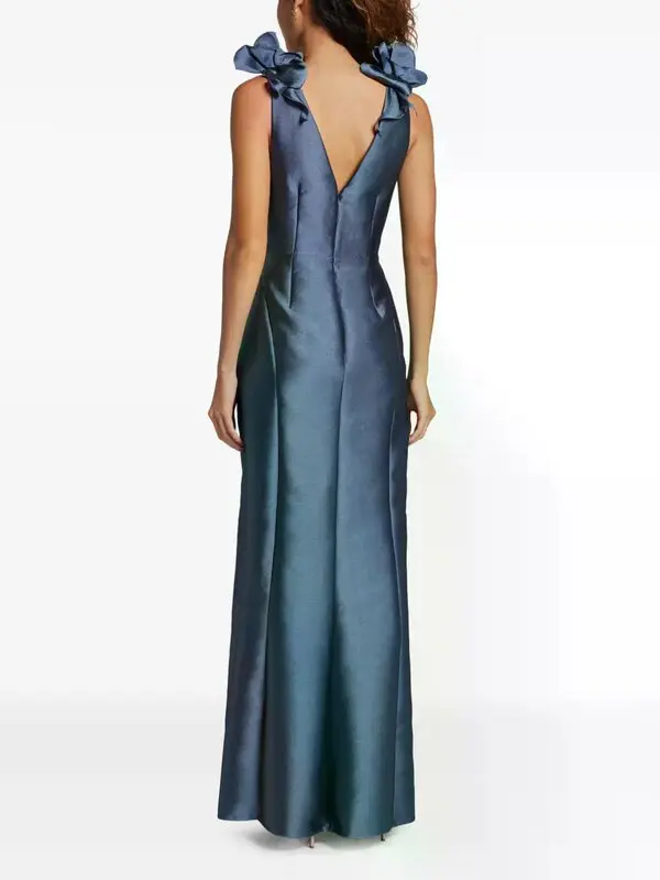 Marchesa Sleeveless Floral Appliqué Gown