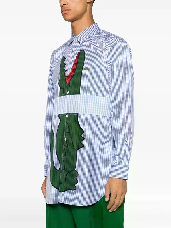 Comme Des Garçons X Lacoste Logo-print Checked Shirt