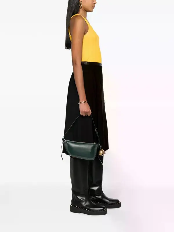 Burberry Charm-detail Leather Shoulder Bag - Green