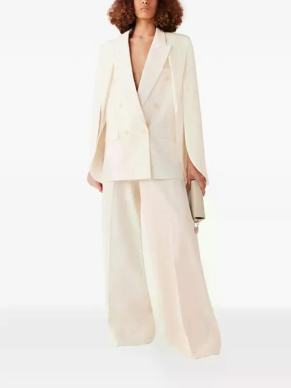 Stella McCartney High-rise Flared Wool Trousers - White