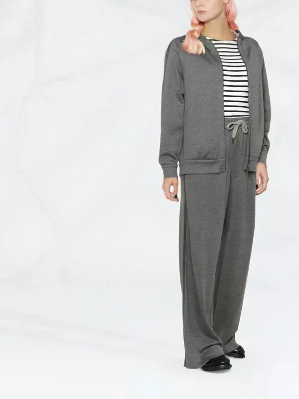 Brunello Cucinelli Cotton-silk Blend Zip-up Hoodie