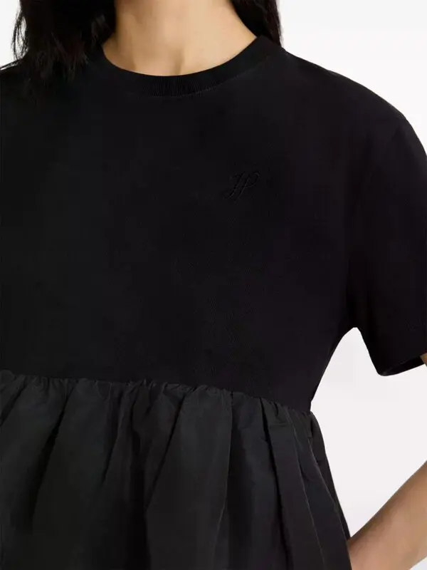PATOU Ruffle Hem T-shirt - Black