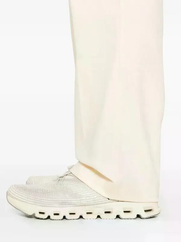 HEVO Cream White Cotton Blend Twill Trousers - Neutrals