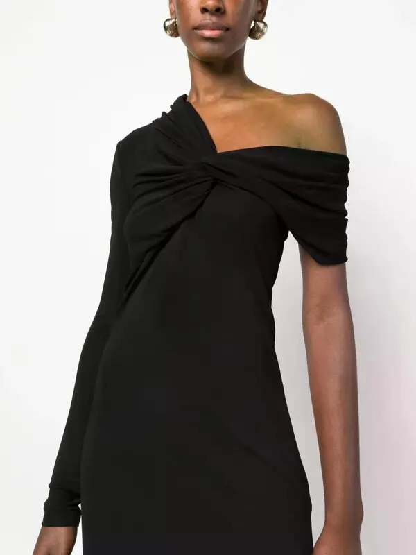 Saint Laurent Twist-front Asymmetric Minidress