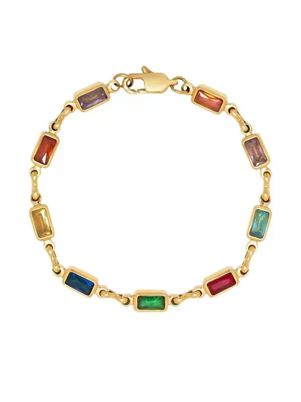 NIALAYA JEWELRY Rectangle Tennis Bracelet - Gold