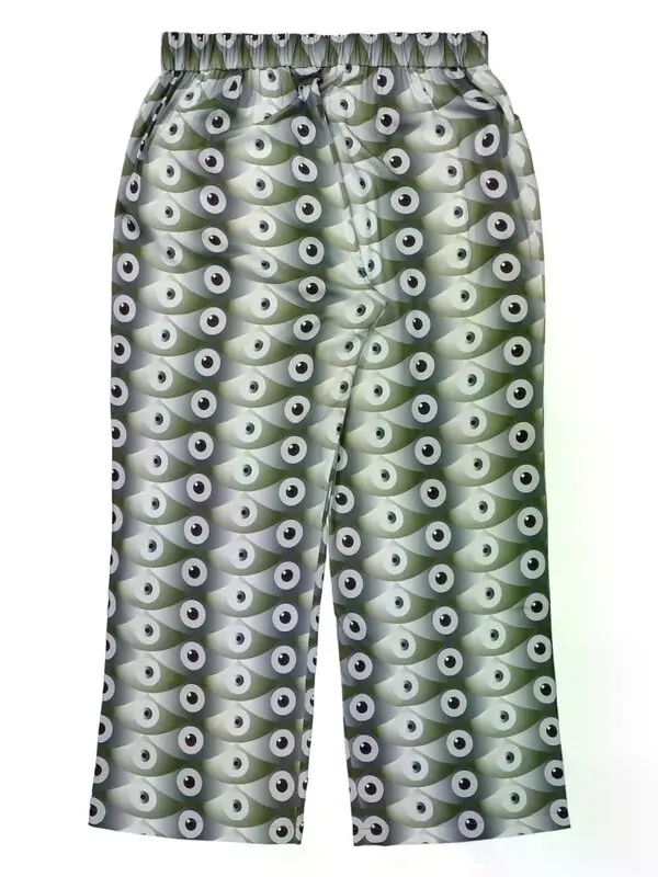 GMBH Eye-print Wide-leg Trousers