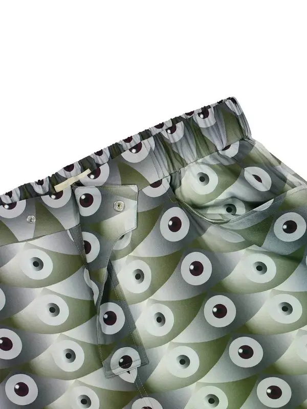 GMBH Eye-print Wide-leg Trousers