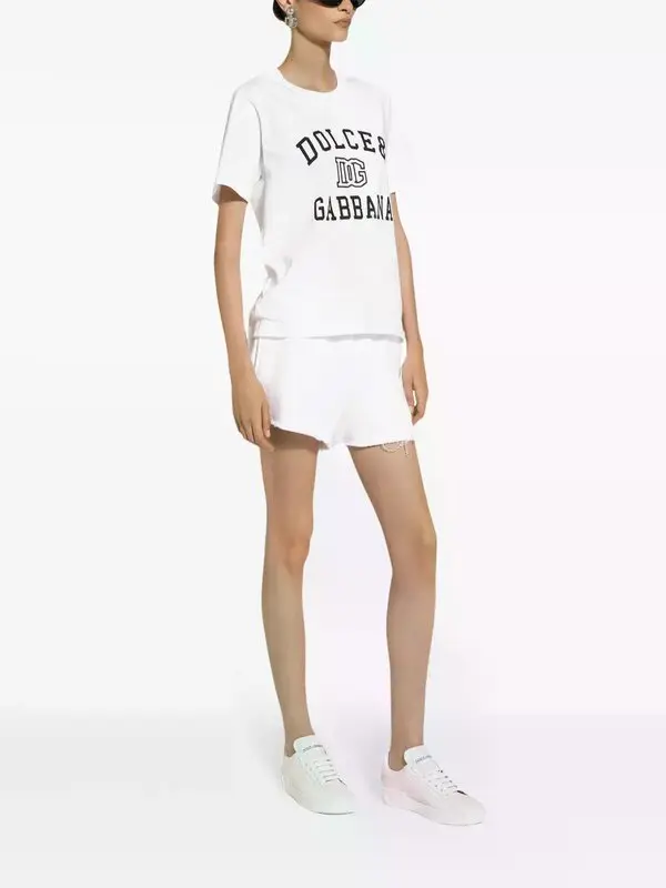 Dolce & Gabbana Cotton Jersey Shorts - White
