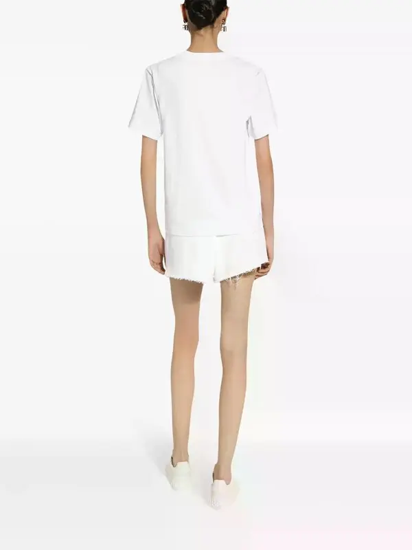 Dolce & Gabbana Cotton Jersey Shorts - White