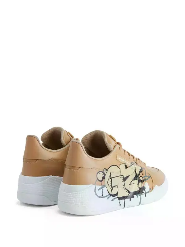 GIUSEPPE ZANOTTI Graffiti-print Low-top Sneakers