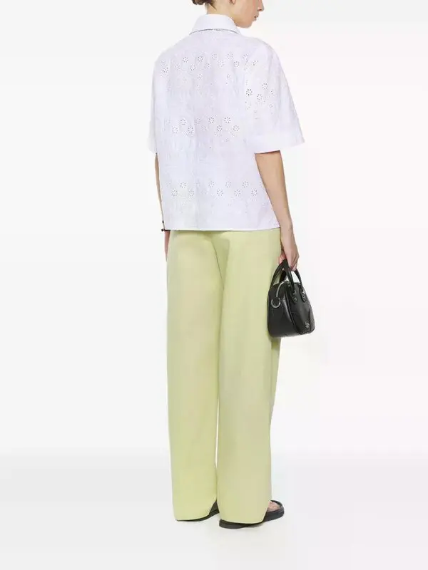 Maison Kitsuné Embroidered Short-sleeve Shirt