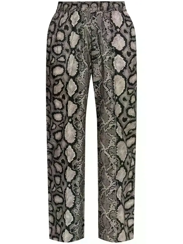 ALLSAINTS Charli Snakeskin Print Trousers - Grey