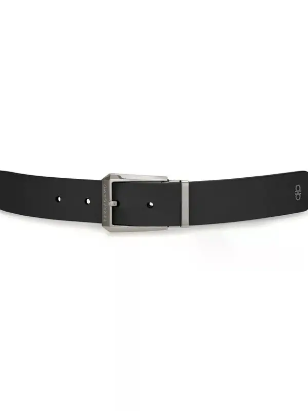 FERRAGAMO Logo-engraved Reversible Leather Belt - Blue