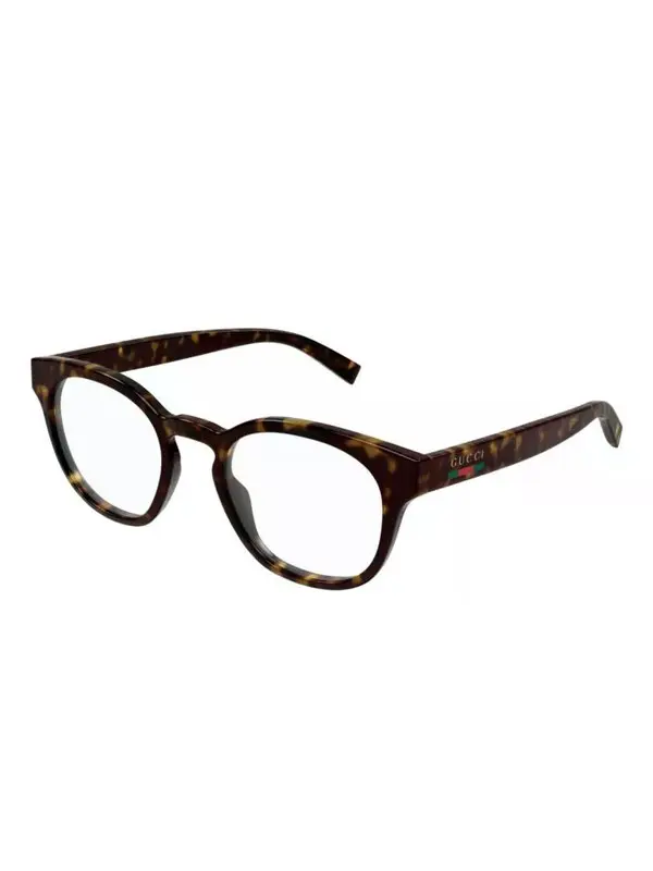 Gucci Round Frame Glasses - Brown