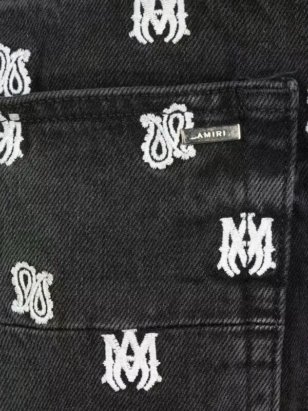 Amiri Paisley Print Straight-leg Jeans