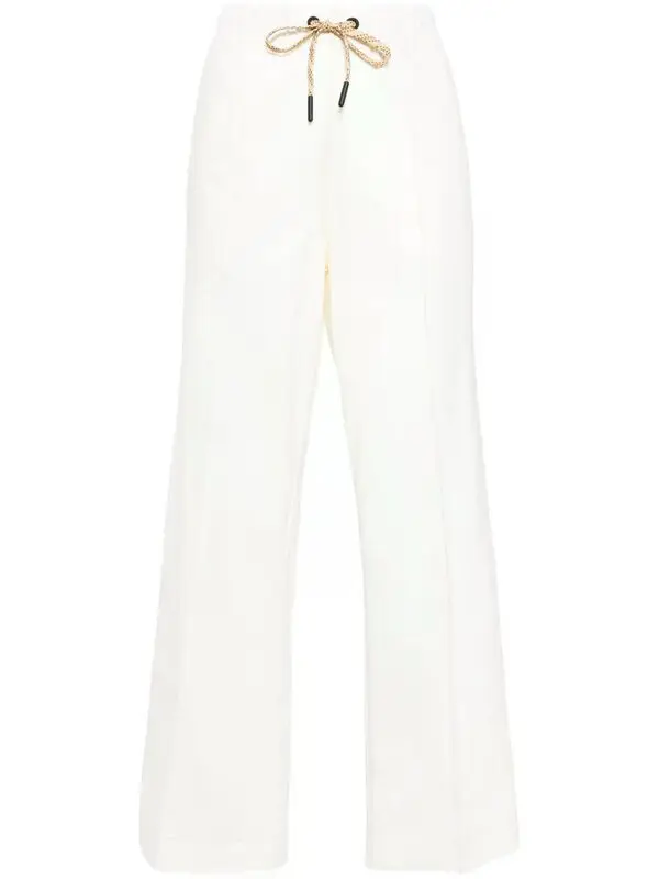Moncler Elasticated Waist Cotton Track Pants - Neutrals