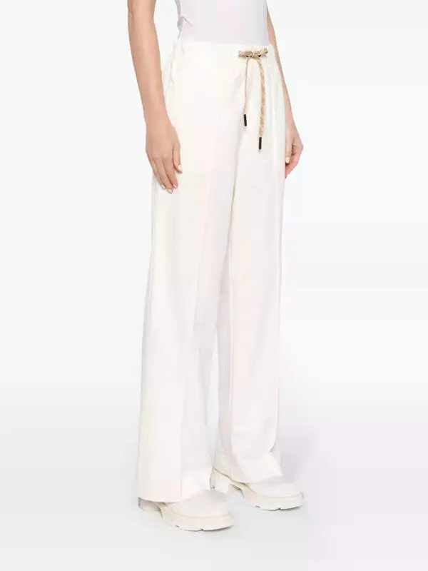 Moncler Elasticated Waist Cotton Track Pants - Neutrals