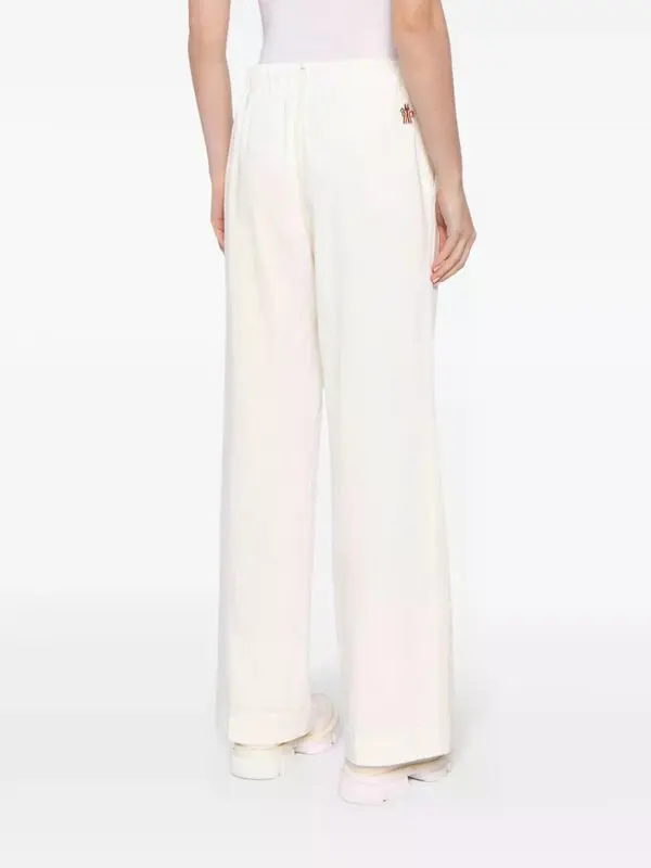 Moncler Elasticated Waist Cotton Track Pants - Neutrals