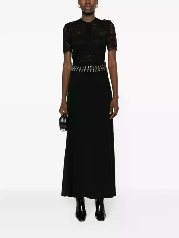 Rabanne High-waist Maxi Skirt With Metal Eyelet Detailing